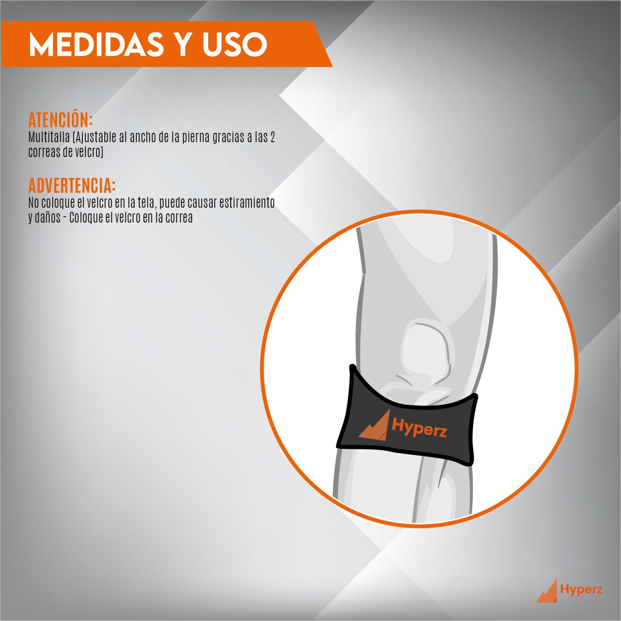 Rodillera Deportiva de Compresión para Soporte de Meniscos y ligamentos Ortopédica - Hyperz