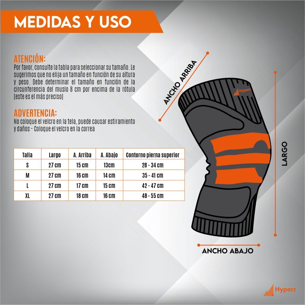 Rodillera Deportiva de Compresión Gel Pad Rótula Ortopédica - Hyperz
