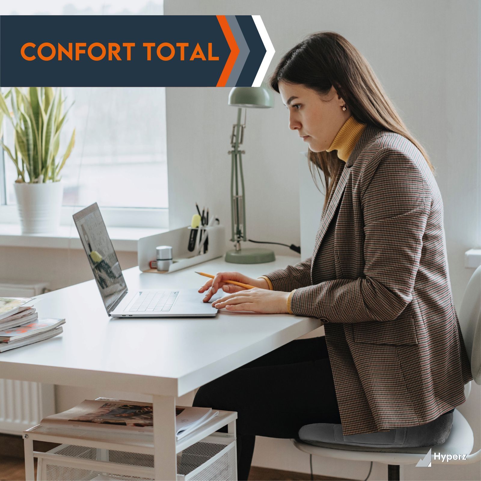 Hyperz Dona Ortopedica para Sentarse Cojin Para Hemorroides Coxis Silla de Oficina - Hyperz